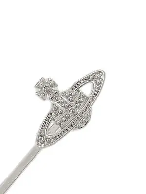 VIVIENNE WESTWOOD Mini Bas Relief Bobby Pin Pair - Silver