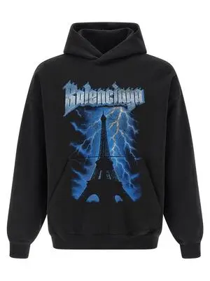 Balenciaga Thunderstorm Hoodie - Black