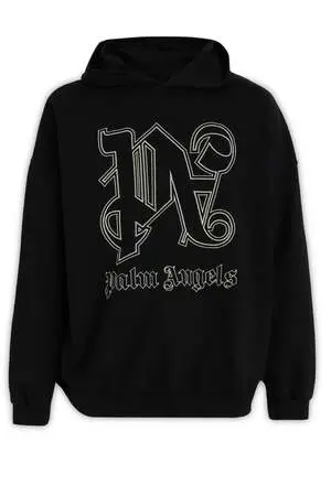 Palm Angels Black Cotton Sweatshirt