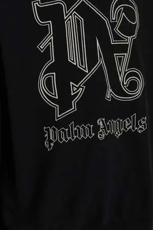Palm Angels Black Cotton Sweatshirt