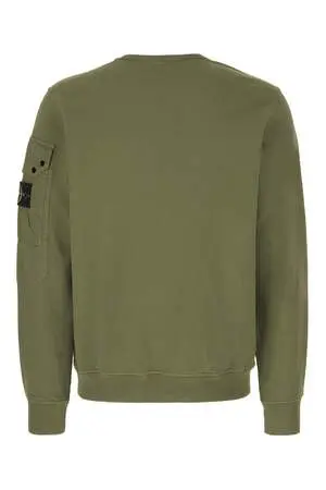 Stone Island Crewneck Sweatshirt With Patch Pocket