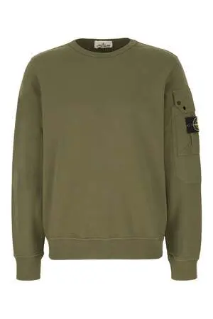 Stone Island Crewneck Sweatshirt With Patch Pocket