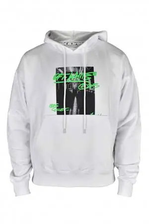 Off-White Graphic Print Cotton Hoodie