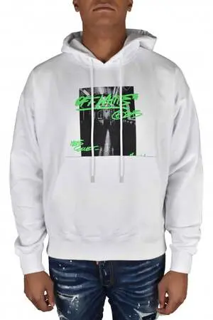Off-White Graphic Print Cotton Hoodie