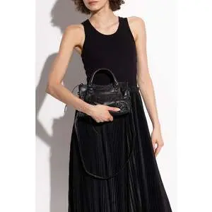 Balenciaga Tote Bag With Front Zip Pocket - Black