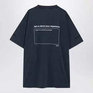Balenciaga Washed Navy Oversized T-shirt