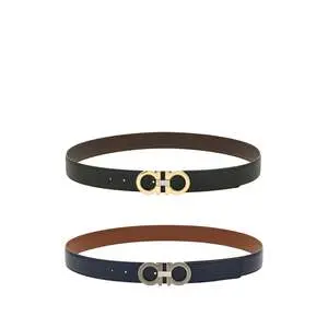 FERRAGAMO Gancini Buckle Belt - Black