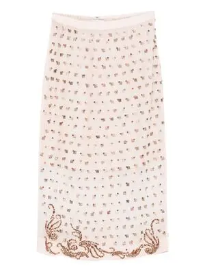 Dries Van Noten Embellished Midi Skirt - Multicolor