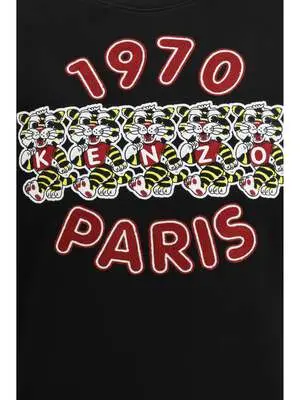 Kenzo Wild Tiger Embroidered Cotton Sweatshirt - Black