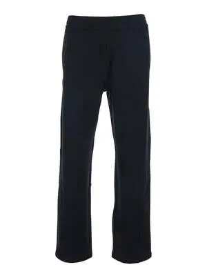 Givenchy Black Pants With Elastic Waist And Embroidered Logo On The Back In Cotton For - Multicolor