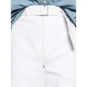 LEMAIRE Belted Cropped Jeans - Gray