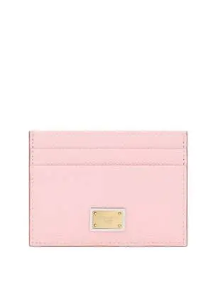 Dolce & Gabbana Dauphine Calfskin Card Holder With Branded Plate - Multicolor