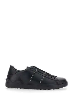 Valentino Garavani VALENTINO GARAVANI Rockstud Untitled Leather Sneakers Multicolor