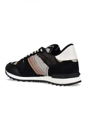 Valentino Garavani Rockrunner Camouflage Sneakers - Black