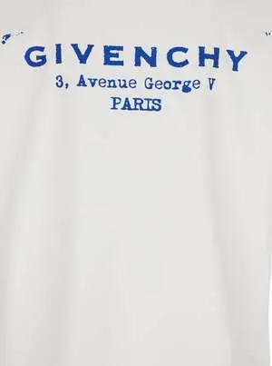 Givenchy Crewneck T-shirt With Logo Lettering On The Rear In Cotton - White