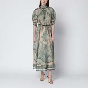 Zimmermann Wanderlust Billow Dress With Tapestry Print - Multicolor