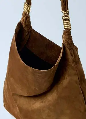 Saint Laurent Amalia Suede Shoulder Bag - Brown