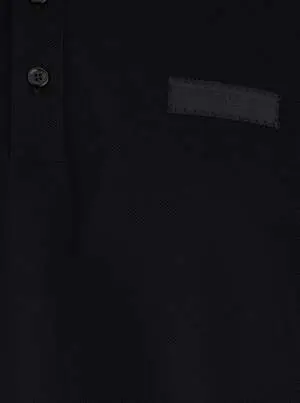 Givenchy Polo Shirt With Logo Patch On The Front In Cotton For - Black