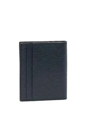 FERRAGAMO Blue Cardholder With Gancini Metal Logo On The Front In Leather For - Multicolor