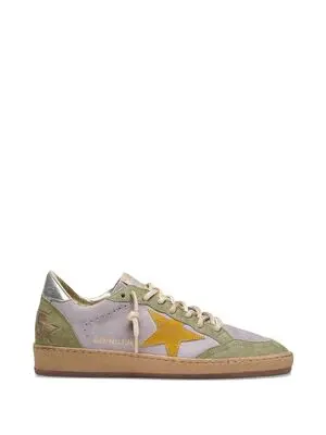 GOLDEN GOOSE Ball Star Suede Sneakers With Laminated Leather Heel Tab - Multicolor
