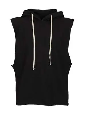 Rick Owens Cotton Jersey Vest With Hood