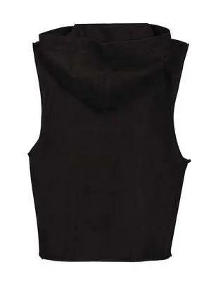 Rick Owens Cotton Jersey Vest With Hood