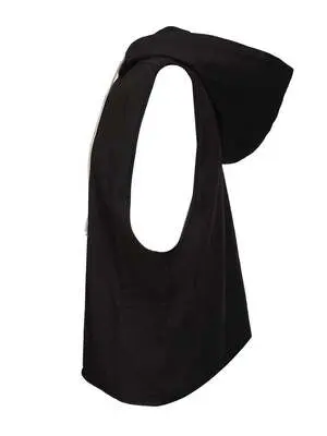 Rick Owens Cotton Jersey Vest With Hood