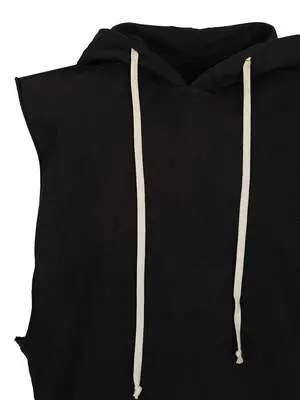Rick Owens Cotton Jersey Vest With Hood