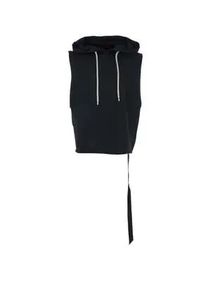 Rick Owens Cotton Jersey Vest With Hood