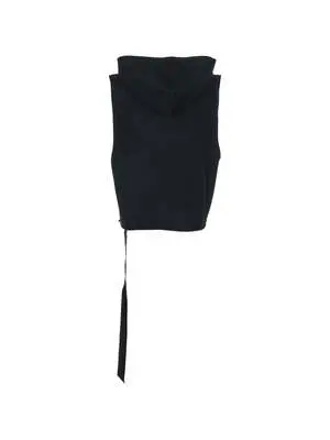 Rick Owens Cotton Jersey Vest With Hood