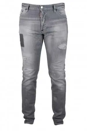 Dsquared2 Cool Guy Jeans Distressed Light Wash Denim - Gray