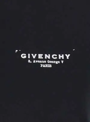 Givenchy Cotton Crewneck T-shirt With Logo Detailing - Black