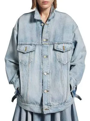 Balenciaga Regular Fit Denim Jacket - Multicolor
