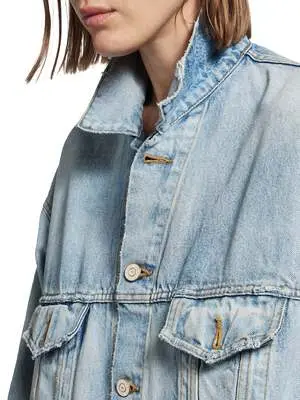Balenciaga Regular Fit Denim Jacket - Multicolor