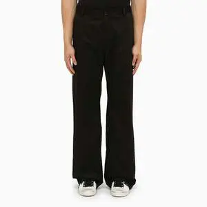 Dolce & Gabbana Black Cotton Tailored Trousers - Multicolor