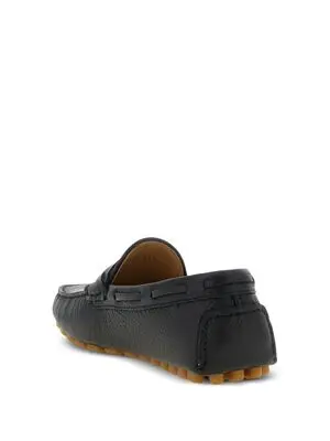 Valentino Garavani Leather Fastaway Loafers - Black