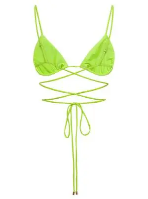 SELF-PORTRAIT Embellished Triangle Bikini Top - Multicolor