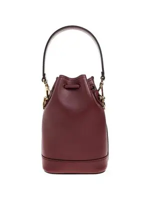 Fendi Mon Tresor Leather Mini Bucket Bag - Red