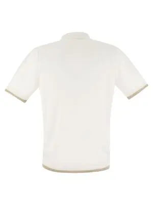 Peserico Linen And Cotton Yarn Jersey Polo Shirt