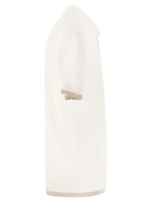 Peserico Linen And Cotton Yarn Jersey Polo Shirt