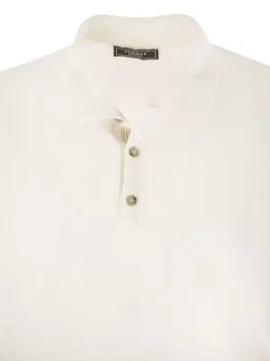 Peserico Linen And Cotton Yarn Jersey Polo Shirt