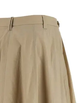 Brunello Cucinelli Flared Cotton Skirt - Cream