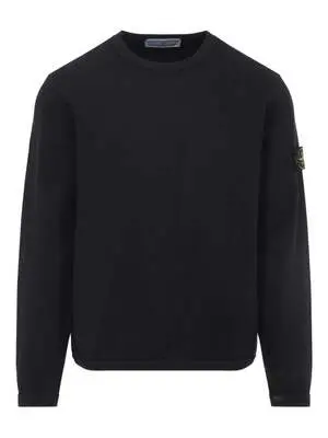 Stone Island Mesh Stitch Organic Cotton Fleece Crewneck