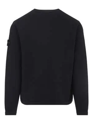Stone Island Mesh Stitch Organic Cotton Fleece Crewneck