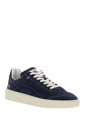 Dsquared2 Suede Low Top Sneakers With Logo Detail - Multicolor