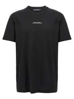 Dolce & Gabbana Logo Embroidery T-shirt - Black