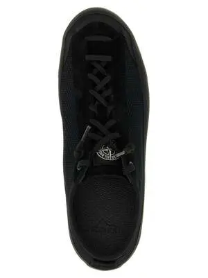 Stone Island Polyester Mesh Sneakers With Suede Details