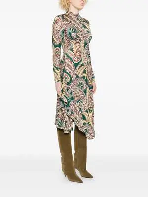Etro Paisley Print Midi Dress - Multicolor