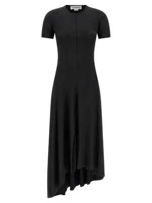 Victoria Beckham Zipped Front Midi Dress - Black