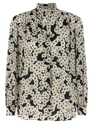VALENTINO VALENTINO GARAVANI 'Après L'Hivier' Silk Shirt With Scarf Detail